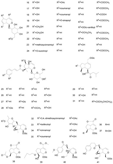 Iridoids: Research Advances in Their Phytochemistry, Biological ...