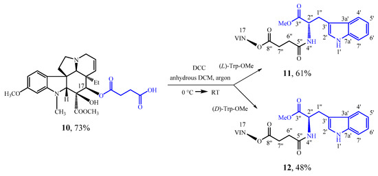 Synthesis and Cytotoxic Activity of New Vindoline Derivatives Coupled ...