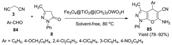 Advances in Pyranopyrazole Scaffolds’ Syntheses Using Sustainable ...