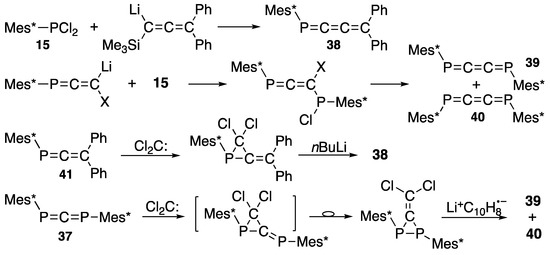 Chemistry of Several Sterically Bulky Molecules with P=P, P=C, and C≡P Bond