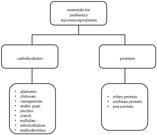 Materials Used for the Microencapsulation of Probiotic Bacteria in the ...