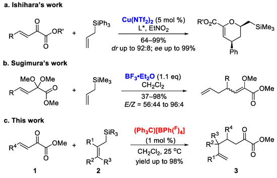 Trityl Cation-Catalyzed Hosomi-Sakurai Reaction of Allylsilane with β,γ ...
