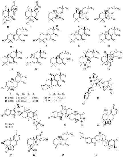 A Review of Diterpenes from Marine-Derived Fungi: 2009–2021