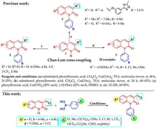 N-Arylation of 3-Formylquinolin-2(1H)-ones Using Copper(II)-Catalyzed ...