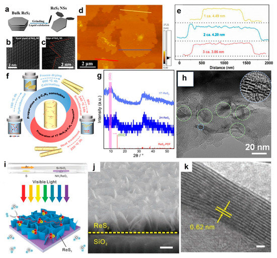 Photocatalytic Applications of ReS2-Based Heterostructures