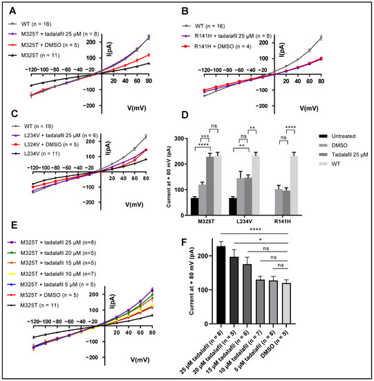 Tadalafil Rescues the p.M325T Mutant of Best1 Chloride Channel