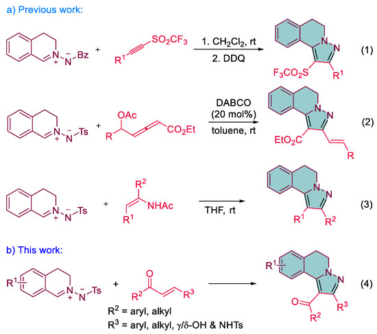 Synthesis of 5,6-Dihydropyrazolo[5,1-a]isoquinolines through Tandem Reaction of C,N-Cyclic ...