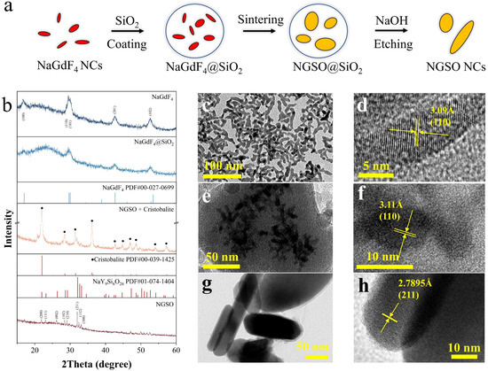 Synthesis of Eu3+-Doped NaGd9Si6O26 Sub-Microcrystals from a NaGdF4@SiO2 Structure