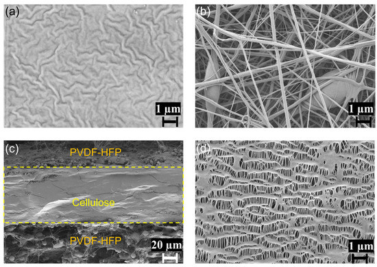 Electrospun Sandwich-like Structure of PVDF-HFP/Cellulose/PVDF-HFP Membrane for Lithium-Ion ...
