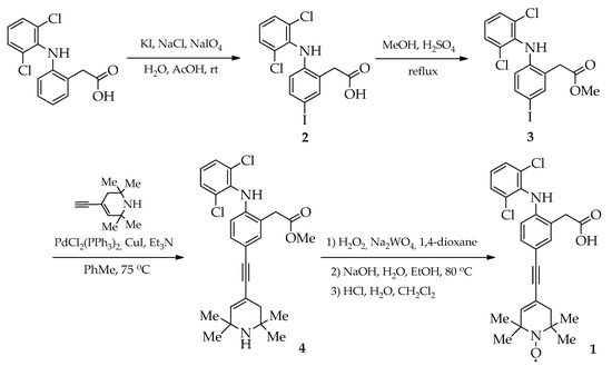 Molecules | Free Full-Text | Spin-Labeled Diclofenac: Synthesis and ...