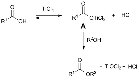 Titanium Tetrachloride-Assisted Direct Esterification of Carboxylic Acids