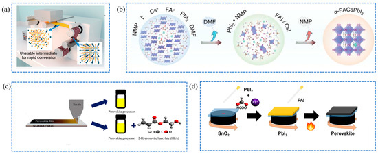 Innovative Approaches to Large-Area Perovskite Solar Cell Fabrication Using Slit Coating