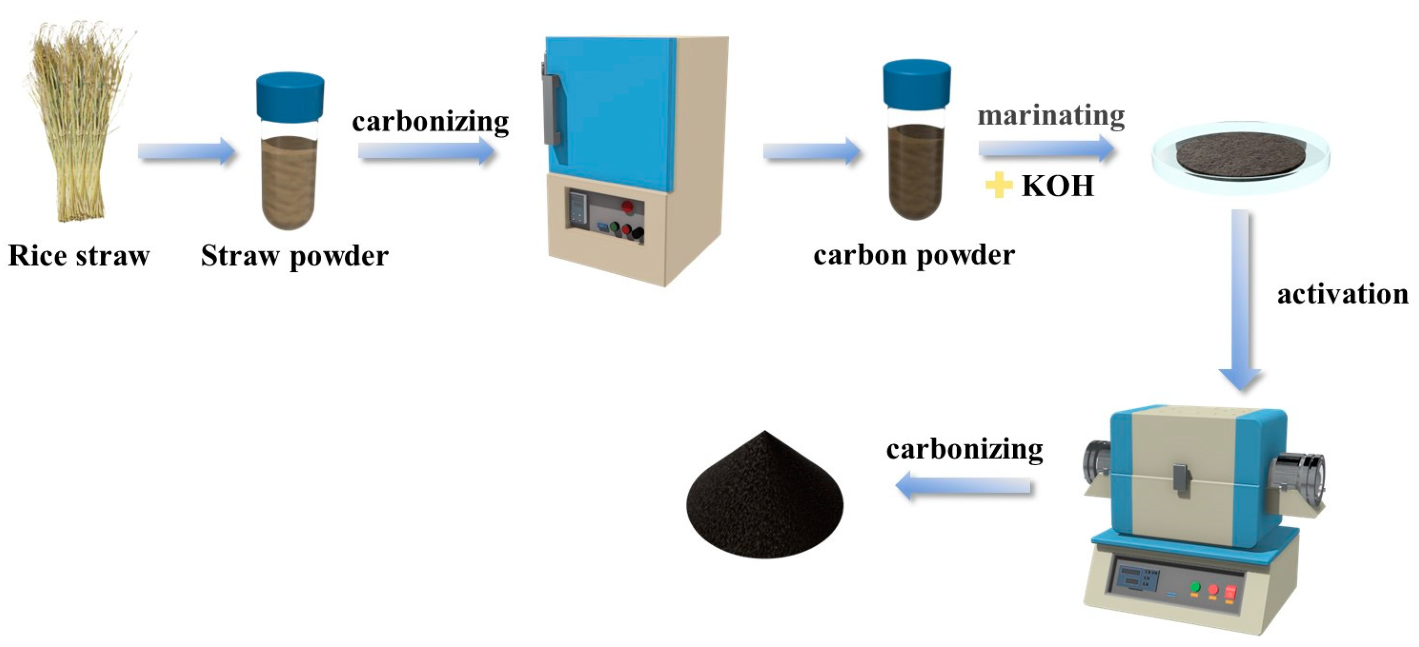 Impact of Activation Conditions on the Electrochemical Performance of Rice Straw Biochar for ...