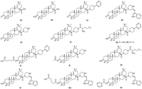 Selected Pentacyclic Triterpenoids and Their Derivatives as ...