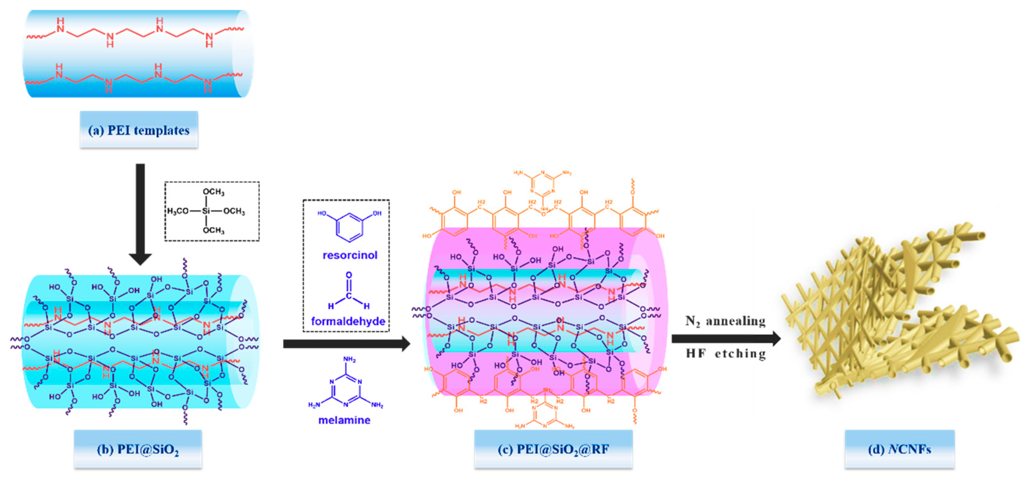 Linear-Polyethyleneimine-Templated Synthesis of N-Doped Carbon Nanonet ...