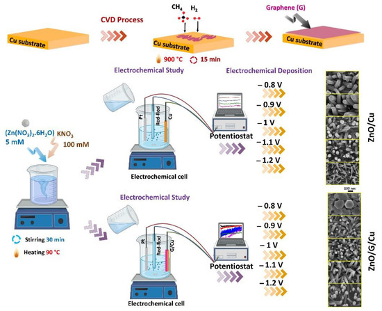 Electrochemical Deposition of ZnO Nanowires on CVD-Graphene/Copper ...