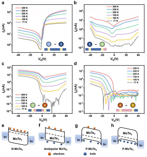Conversion of Charge Carrier Polarity in MoTe2 Field Effect Transistor ...