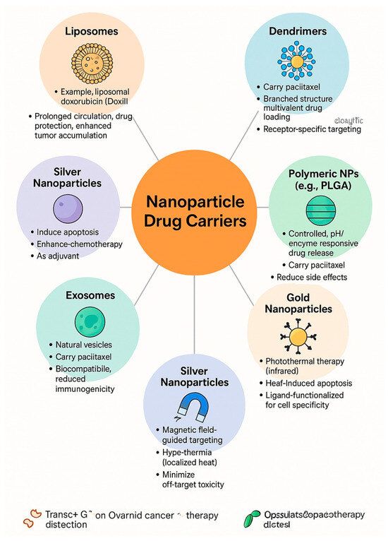 Applications of Nanoparticles in the Diagnosis and Treatment of Ovarian Cancer