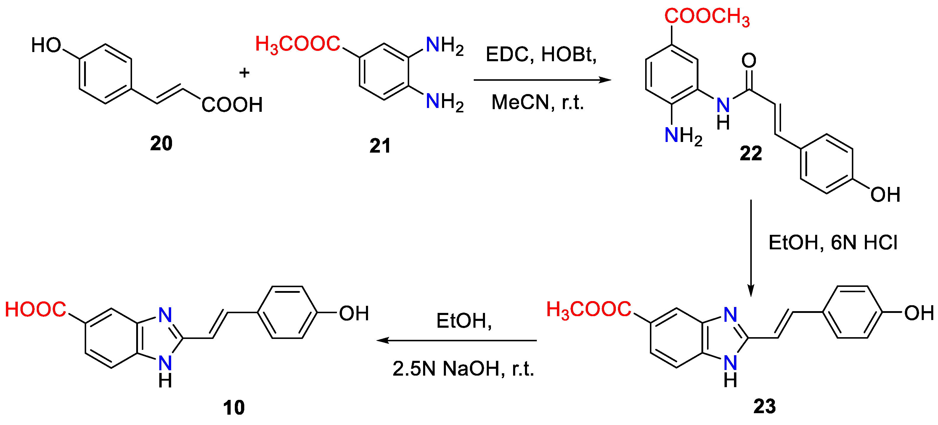 Synthesis of 2-Substituted Benzimidazole Derivatives as a Platform for ...