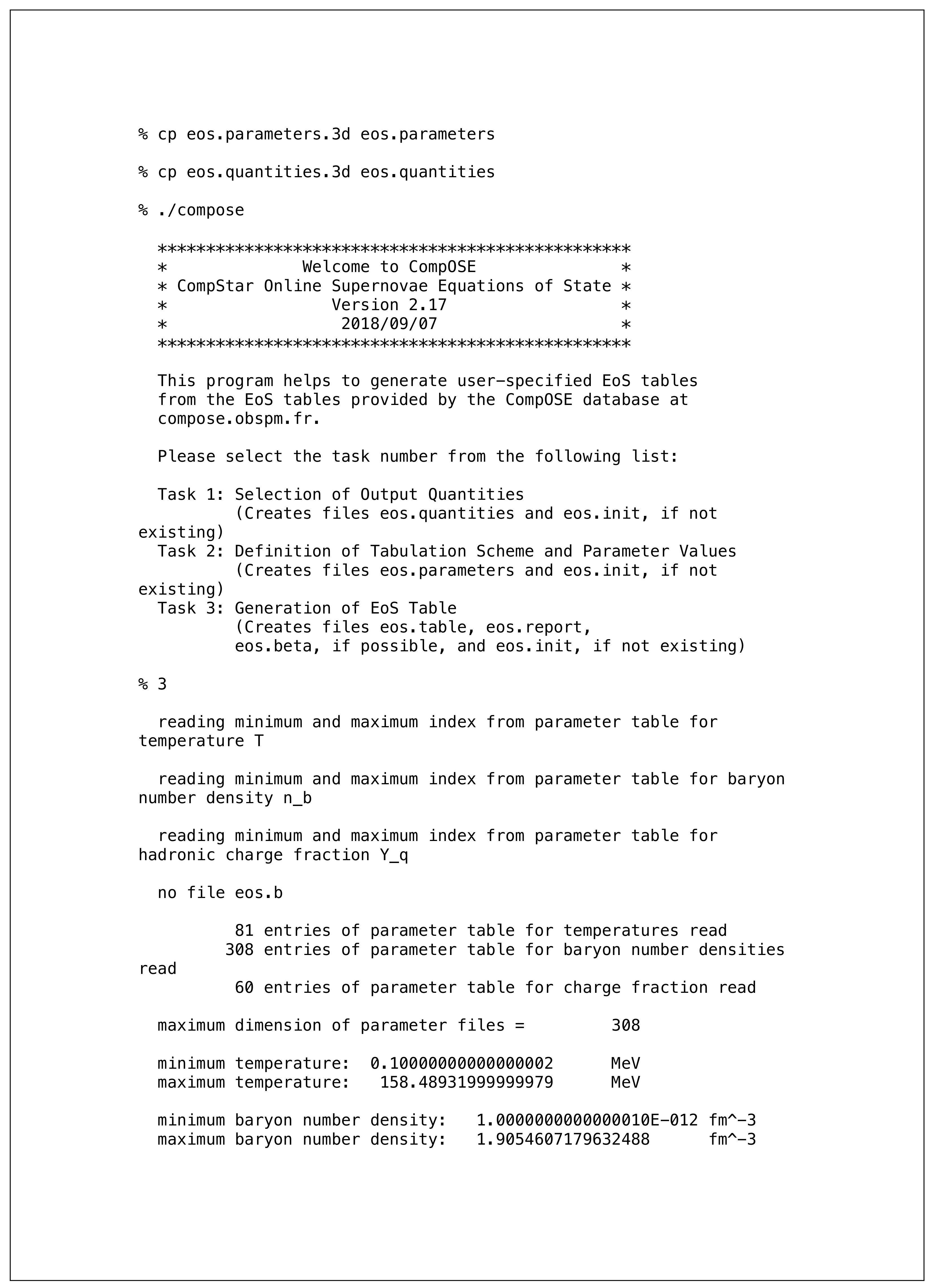 Quick Guides for Use of the CompOSE Data Base
