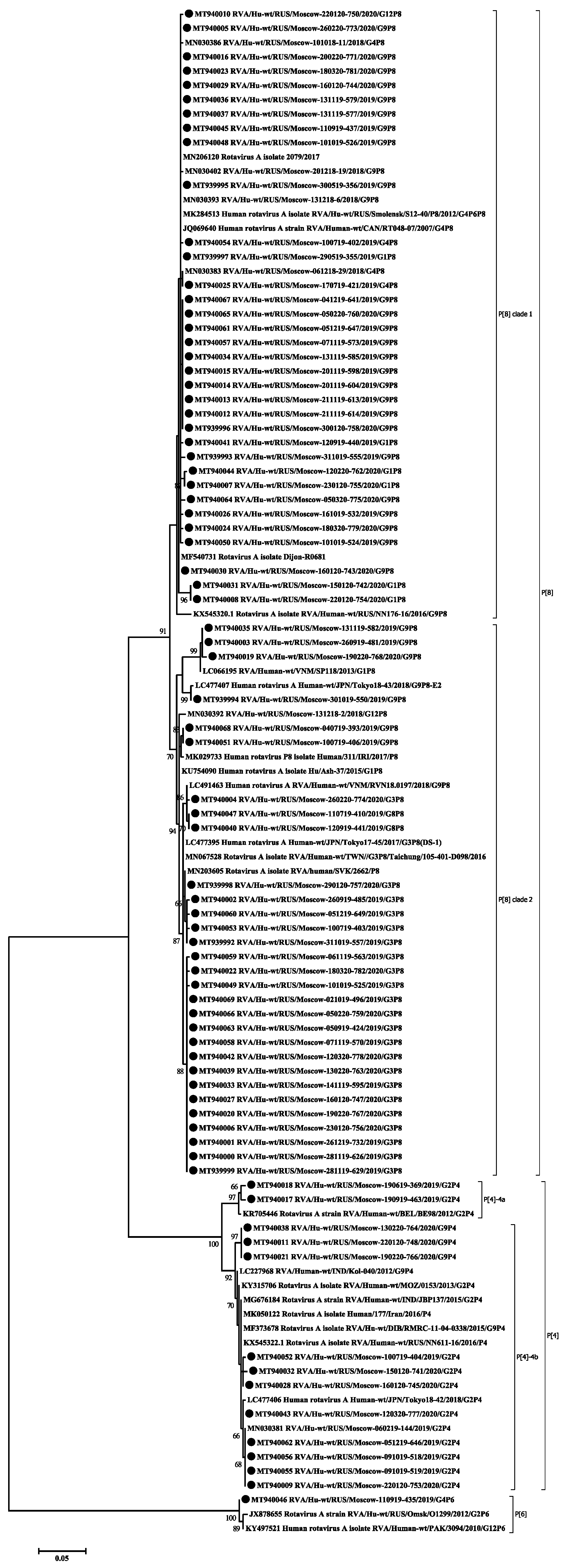 Prevalence and Genetic Diversity of Group A Rotavirus Genotypes in ...