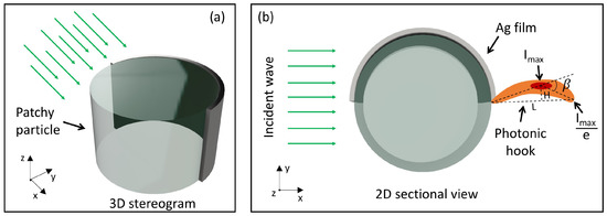 Generation of Photonic Hooks from Patchy Microcylinders