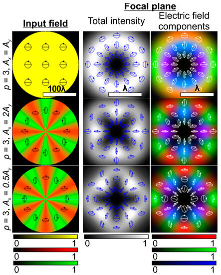 Generation of Light Fields with Controlled Non-Uniform Elliptical Polarization When Focusing on ...
