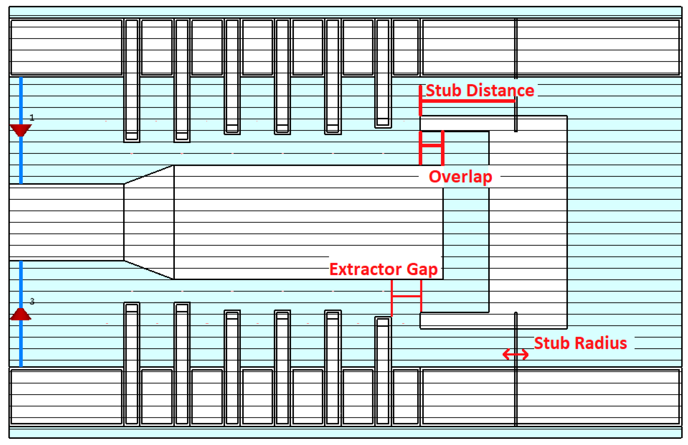 Simulation of an S-Band MILO with Adjustable Beam Dump