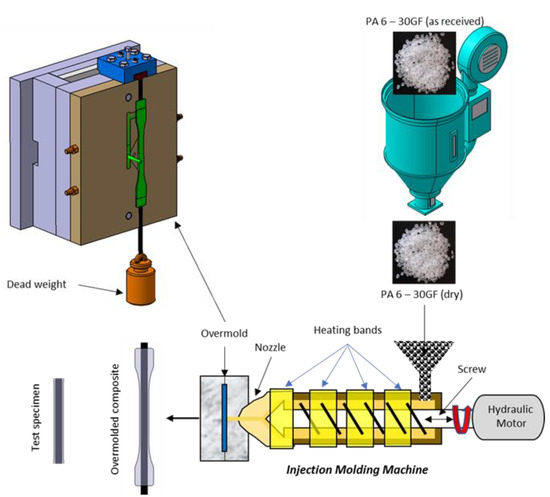 Manufacturing and Analysis of Overmolded Hybrid Fiber Polyamide 6 Composite