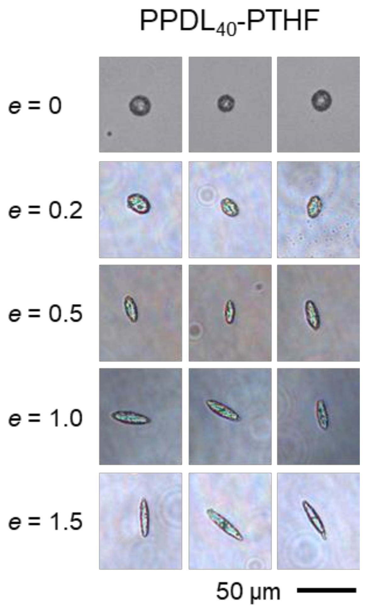 Polymers Free Full Text Predictive Shapes Of Ellipsoid Ppdl Pthf