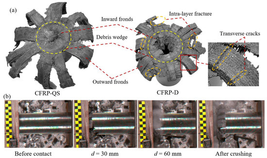 On Crashworthiness and Energy-Absorbing Mechanisms of Thick CFRP Structures for Railway Vehicles