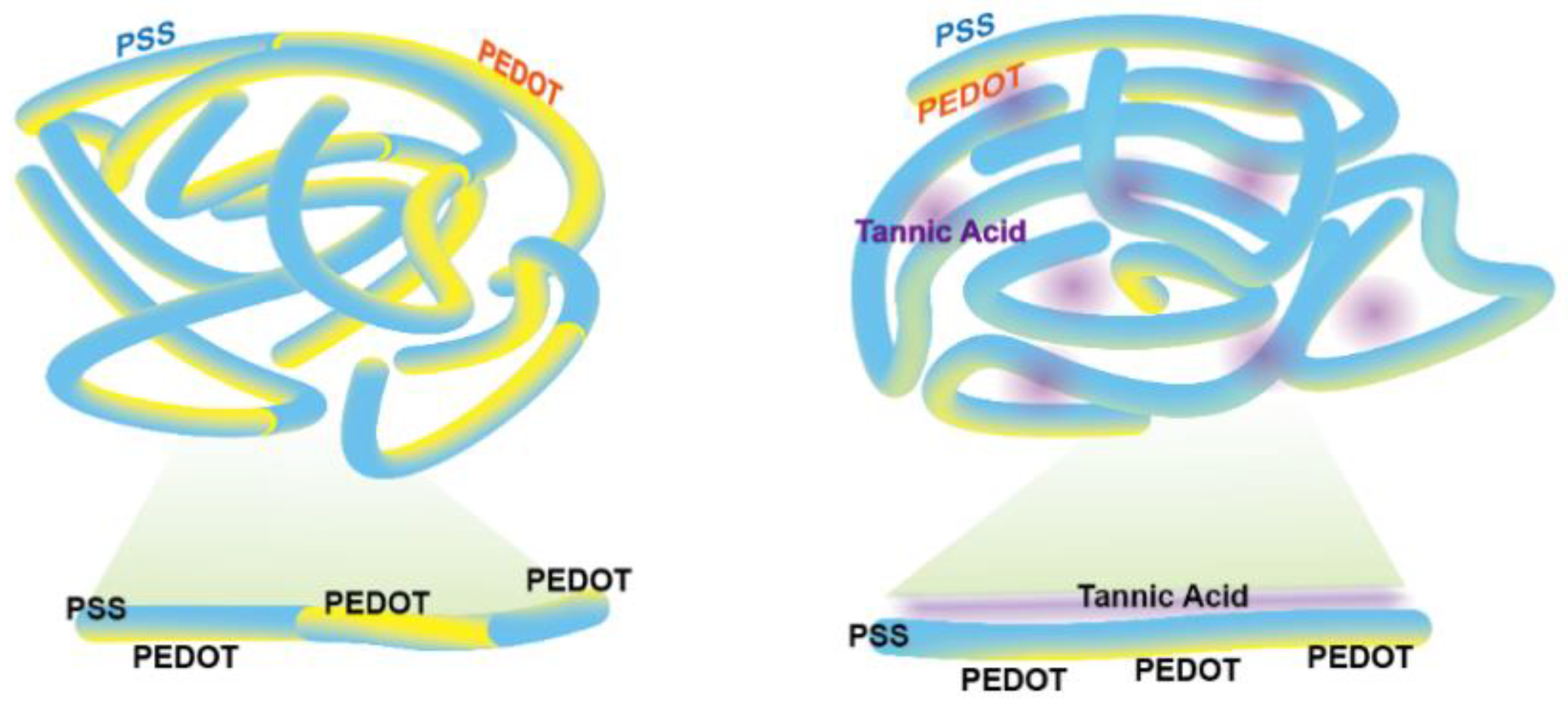 Post-Treatment of Tannic Acid for Thermally Stable PEDOT:PSS Film