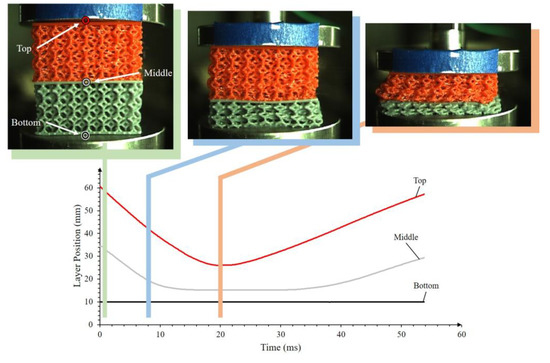 Impact Performance of 3D Printed Spatially Varying Elastomeric Lattices
