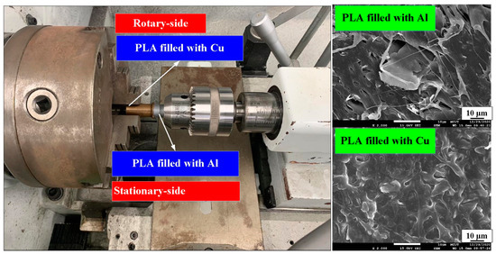 Rotary Friction Welding of Dissimilar Polymer Rods Containing Metal Powder