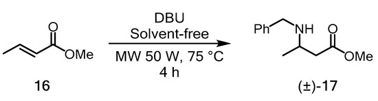 Aza-Michael Additions of Benzylamine to Acrylates Promoted by ...