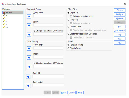 A Tutorial on How to Conduct Meta-Analysis with IBM SPSS Statistics