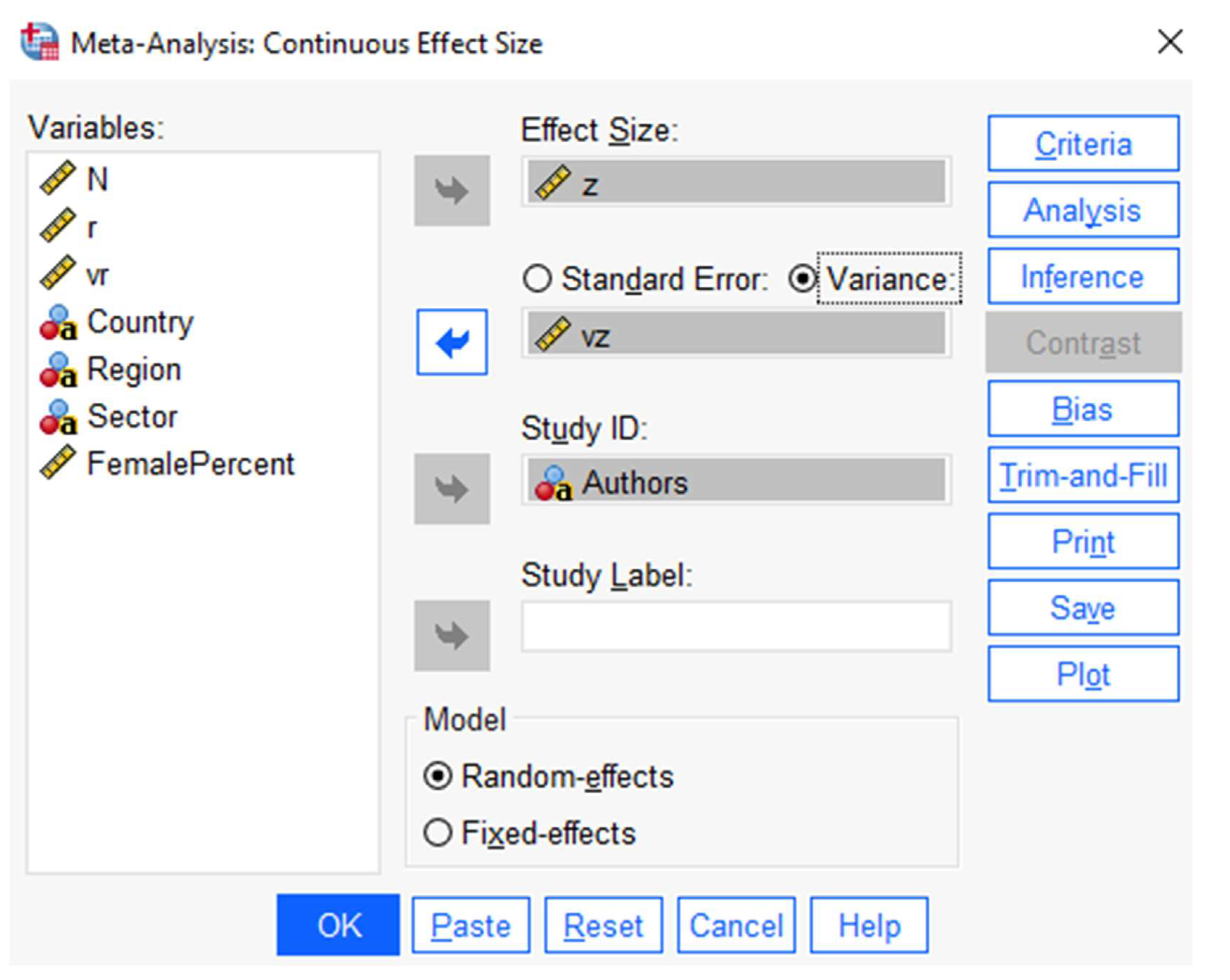 A Tutorial on How to Conduct Meta-Analysis with IBM SPSS Statistics