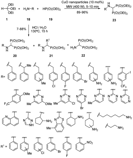 One-Pot Reactions of Triethyl Orthoformate with Amines