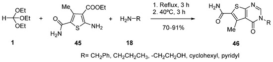 One-Pot Reactions of Triethyl Orthoformate with Amines