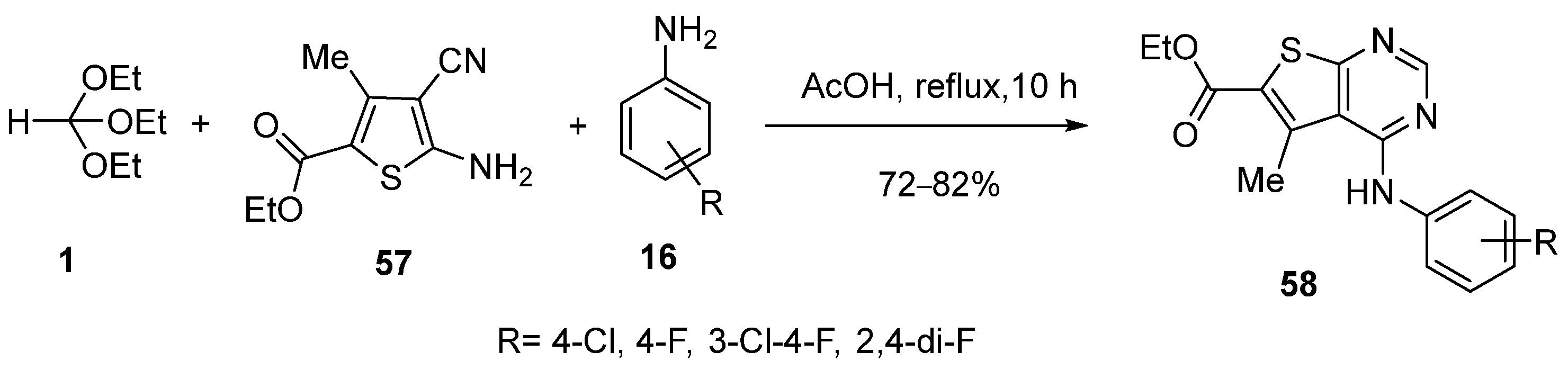 One-Pot Reactions of Triethyl Orthoformate with Amines