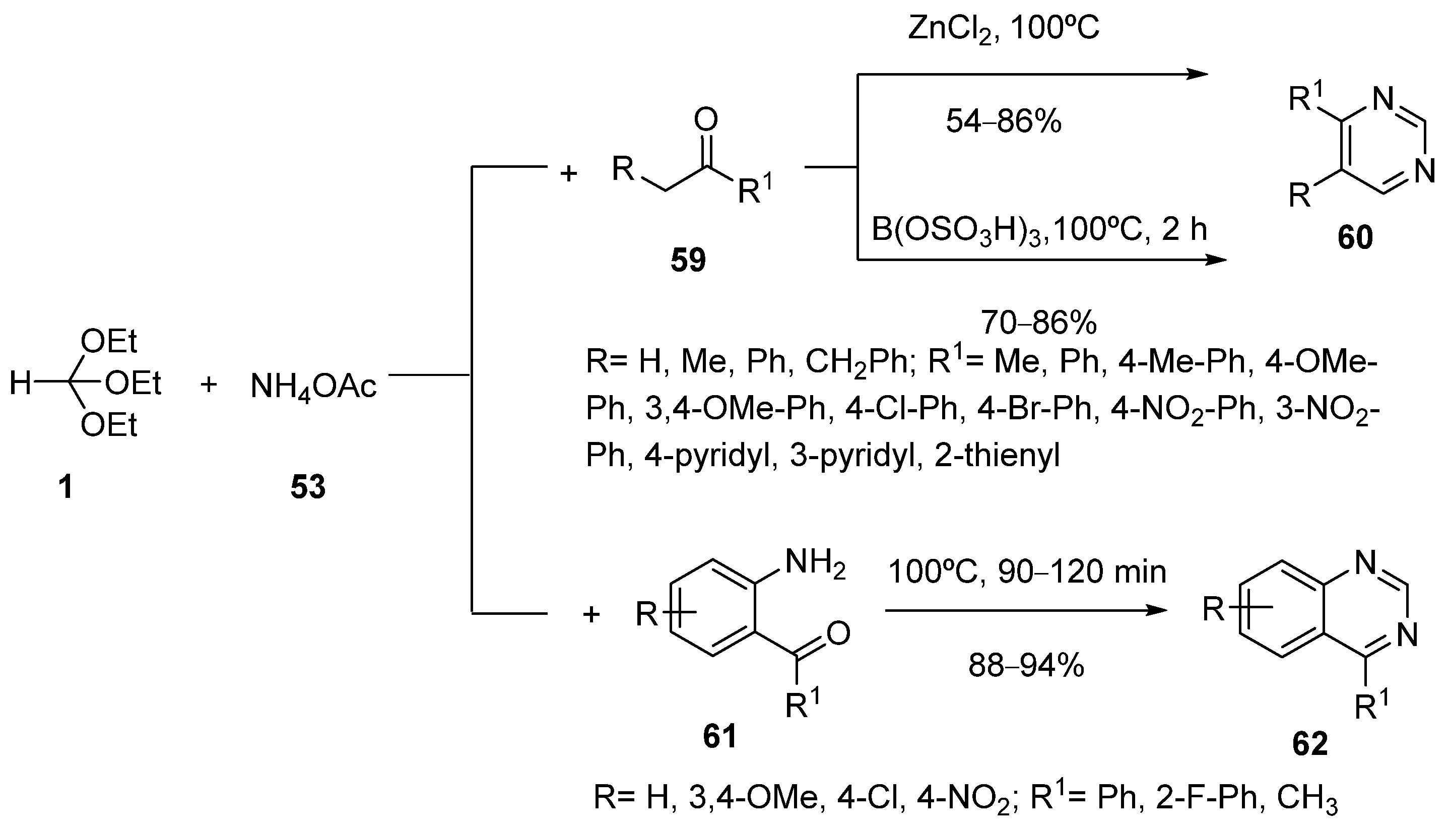 One-Pot Reactions of Triethyl Orthoformate with Amines