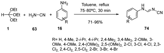 One-Pot Reactions of Triethyl Orthoformate with Amines