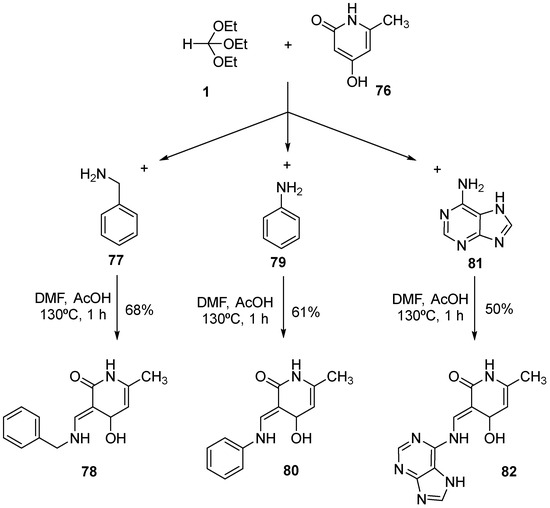 One-Pot Reactions of Triethyl Orthoformate with Amines