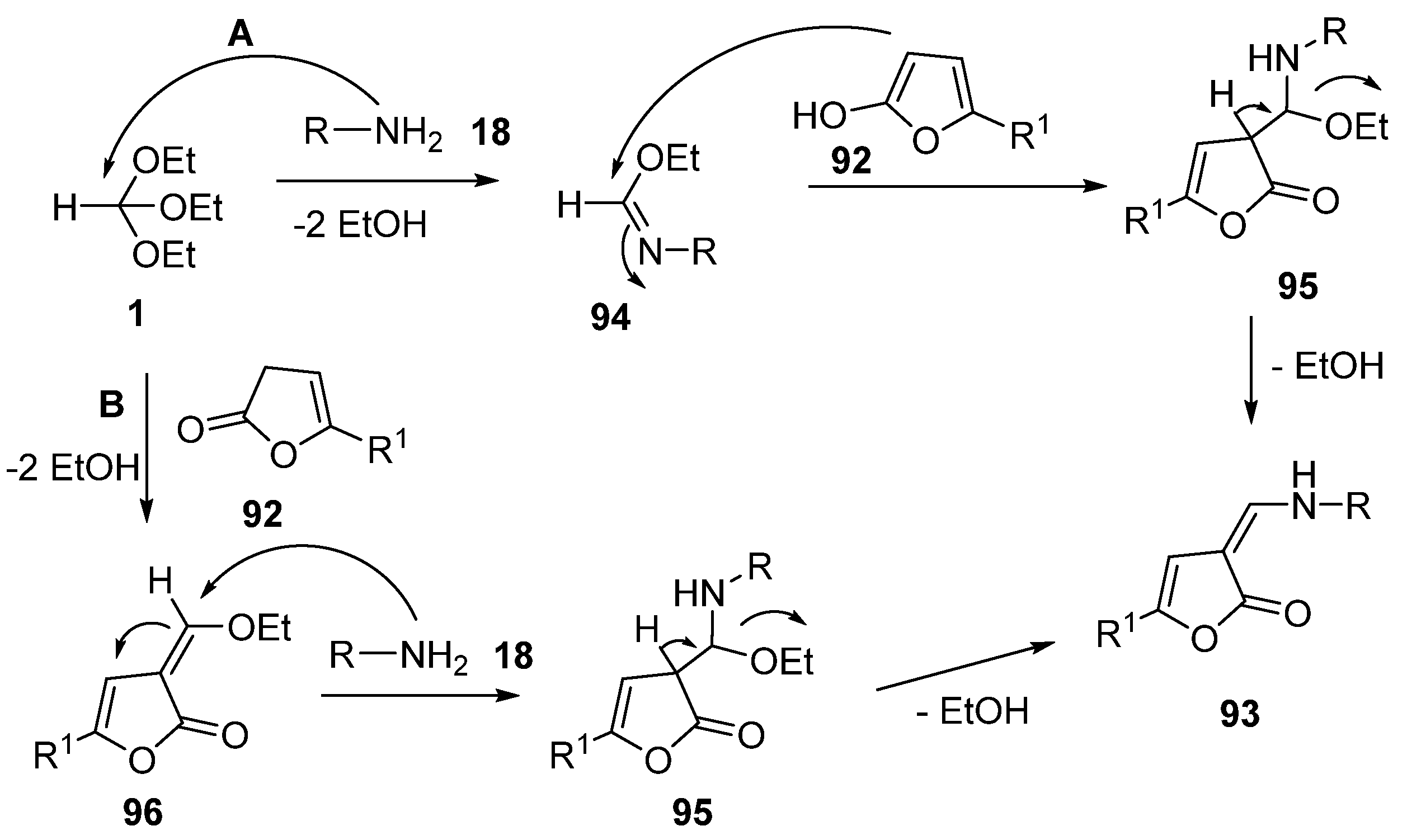 One-Pot Reactions of Triethyl Orthoformate with Amines