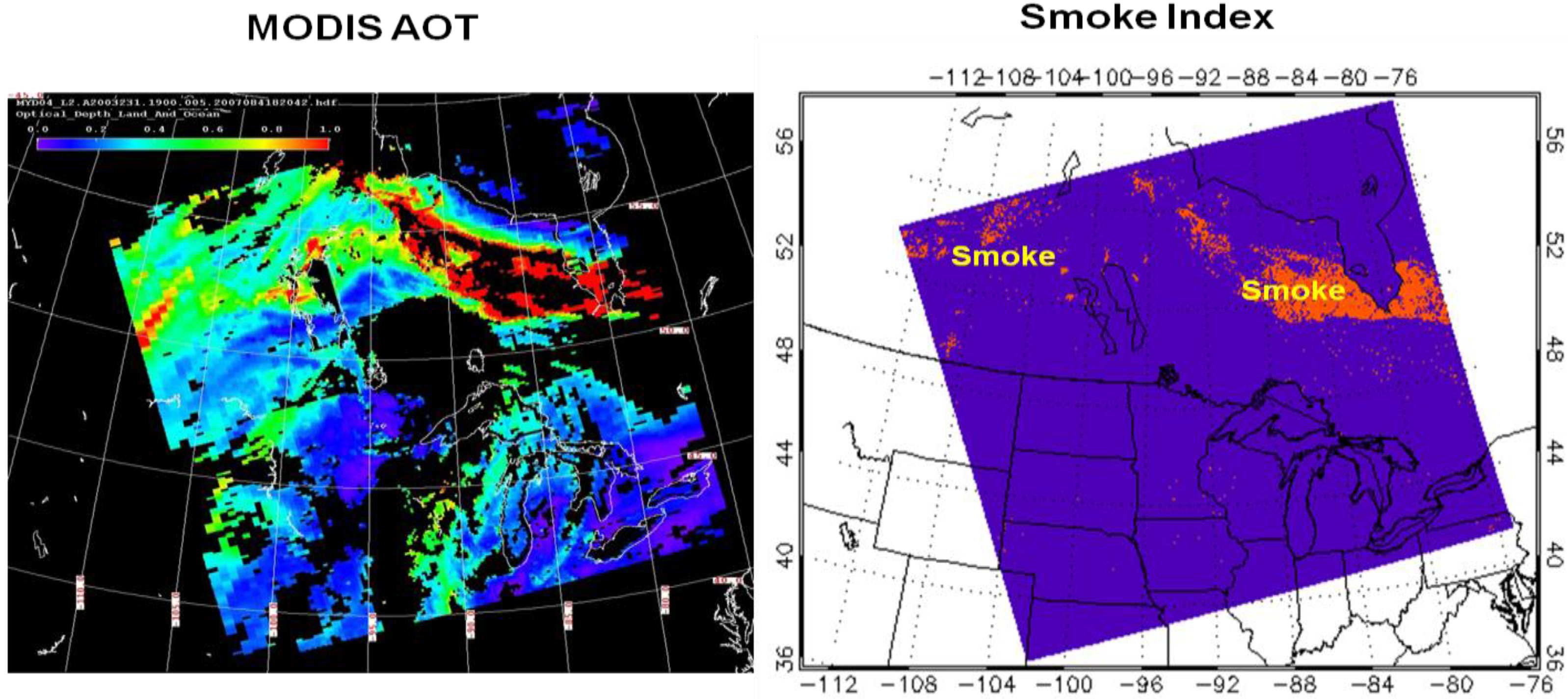 Dust and Smoke Detection for Multi-Channel Imagers