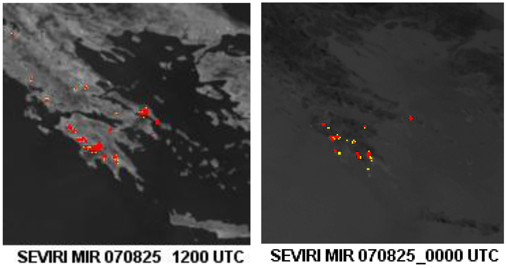Wildfire Detection and Tracking over Greece Using MSG‑SEVIRI Satellite Data