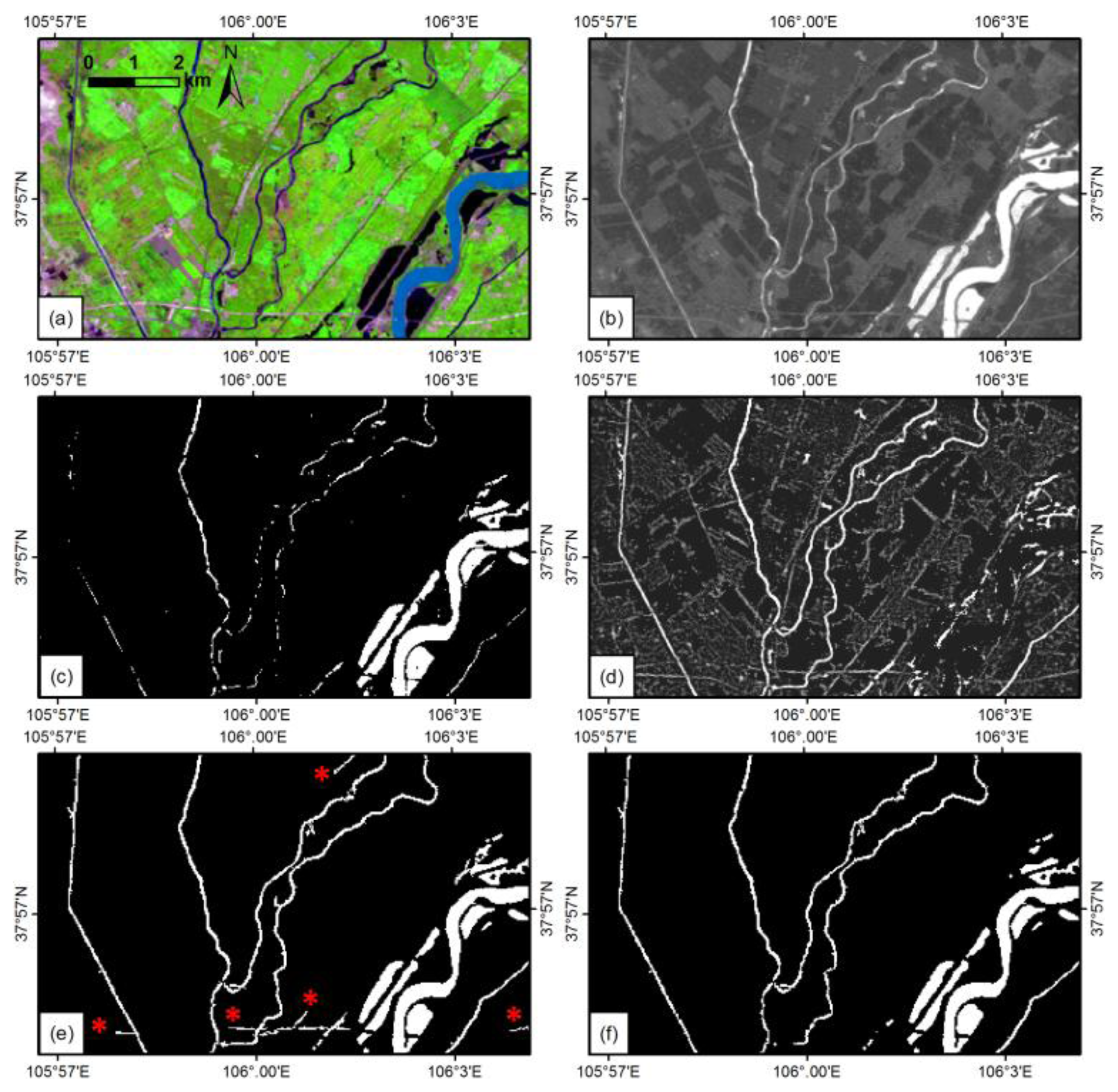 An Automated Method for Extracting Rivers and Lakes from Landsat Imagery