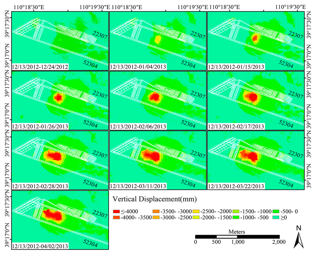 Monitoring Mining Subsidence Using A Combination of Phase-Stacking and Offset-Tracking Methods