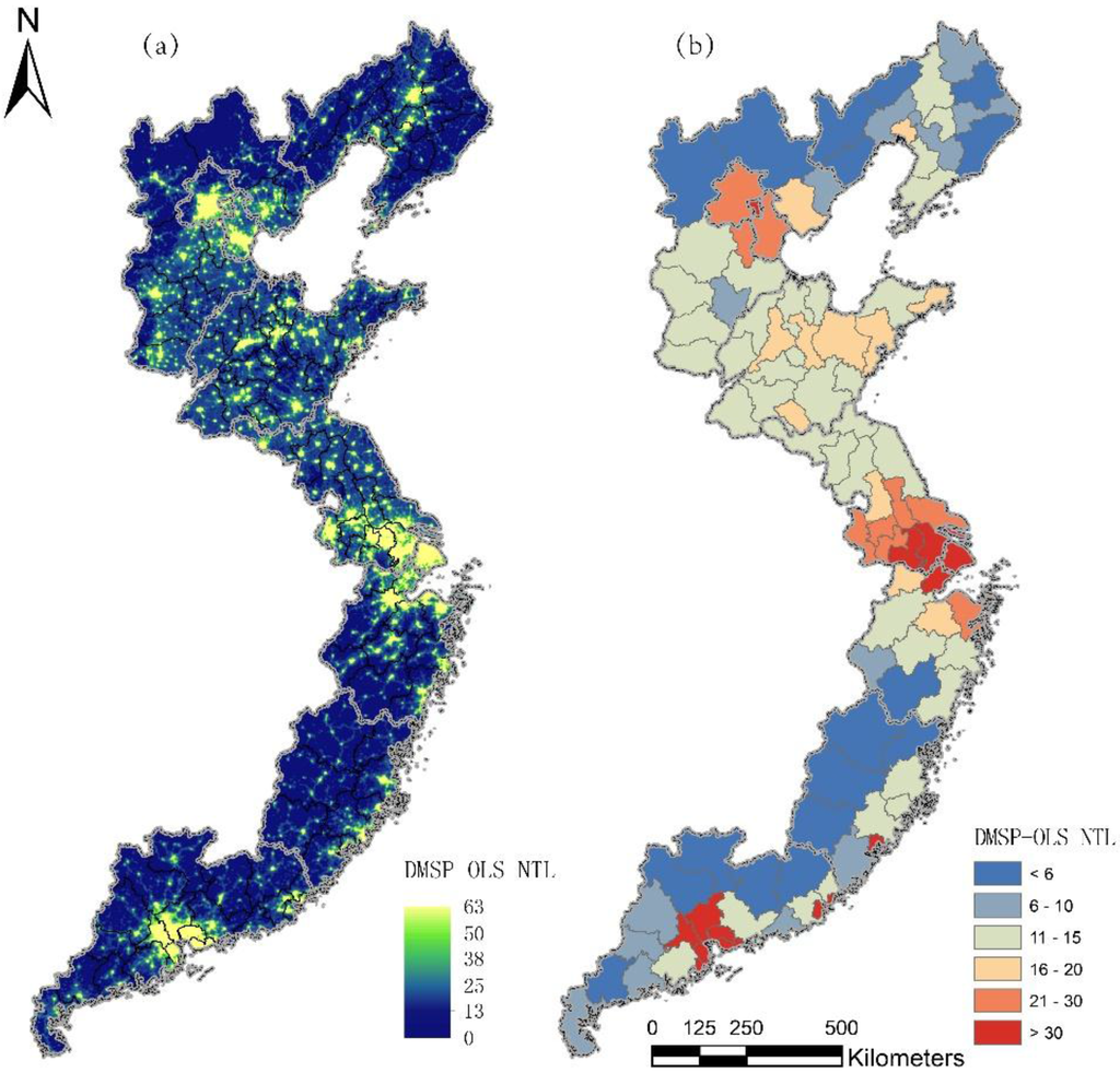Mapping Urban Areas with Integration of DMSP/OLS Nighttime Light and ...