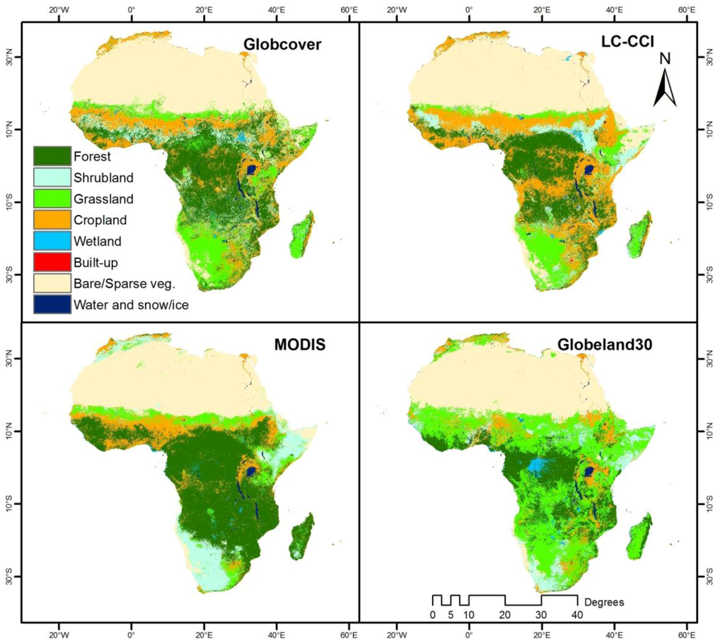 Spatial Accuracy Assessment and Integration of Global Land Cover Datasets